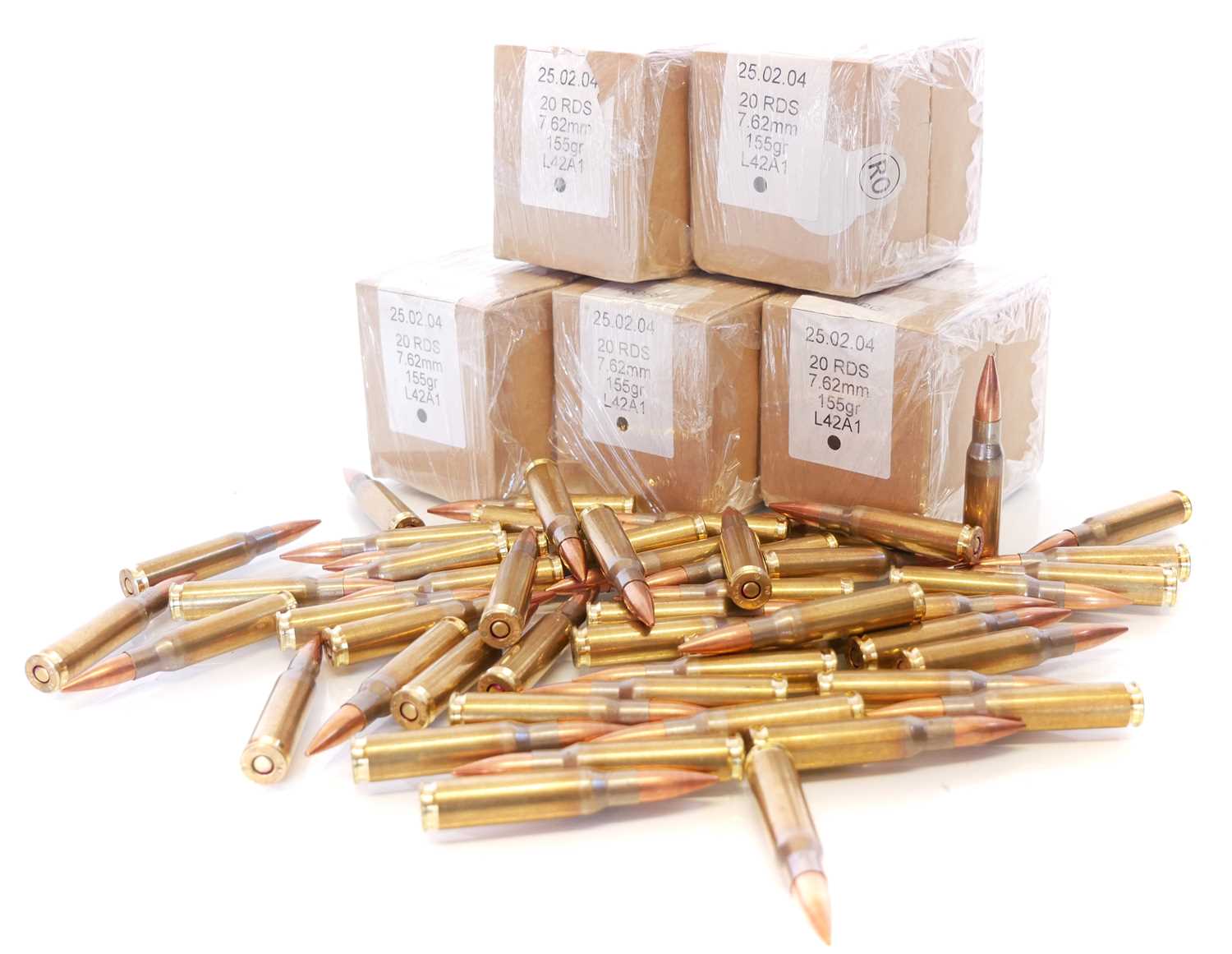 Lot 531 - Radway Green 7.62 x 51mm L42A1 ammunition,