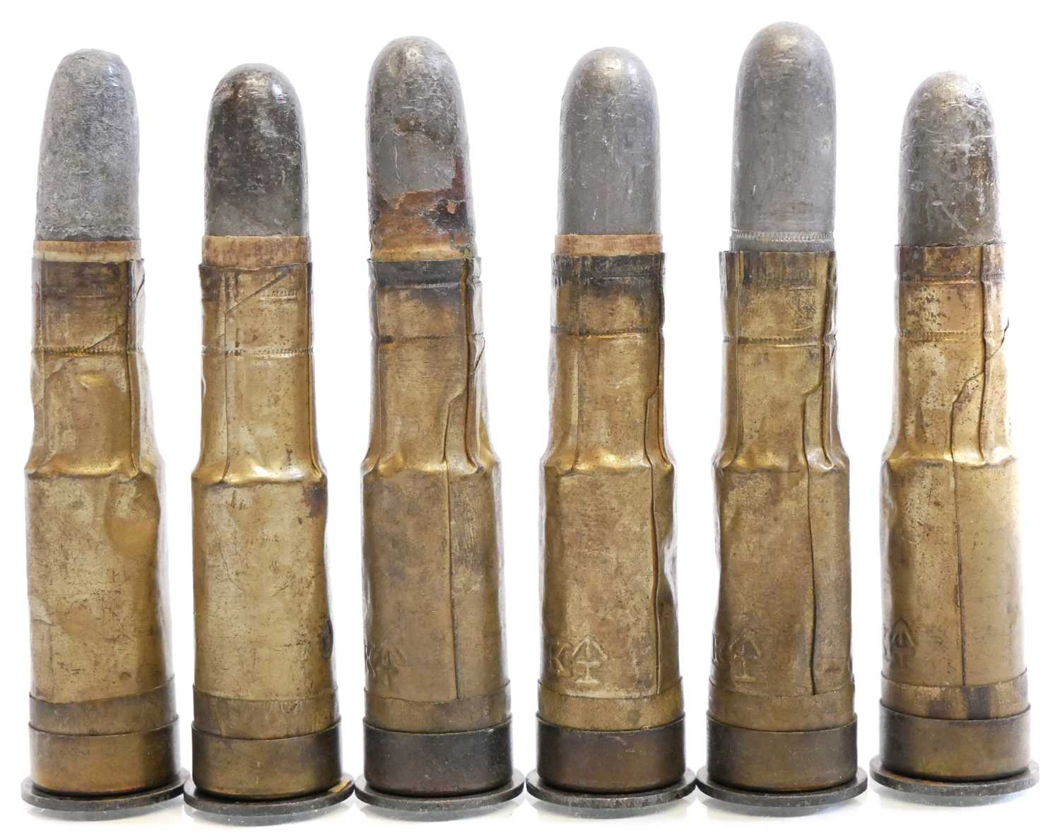 Lot 509 - Six inert 577/450 original military