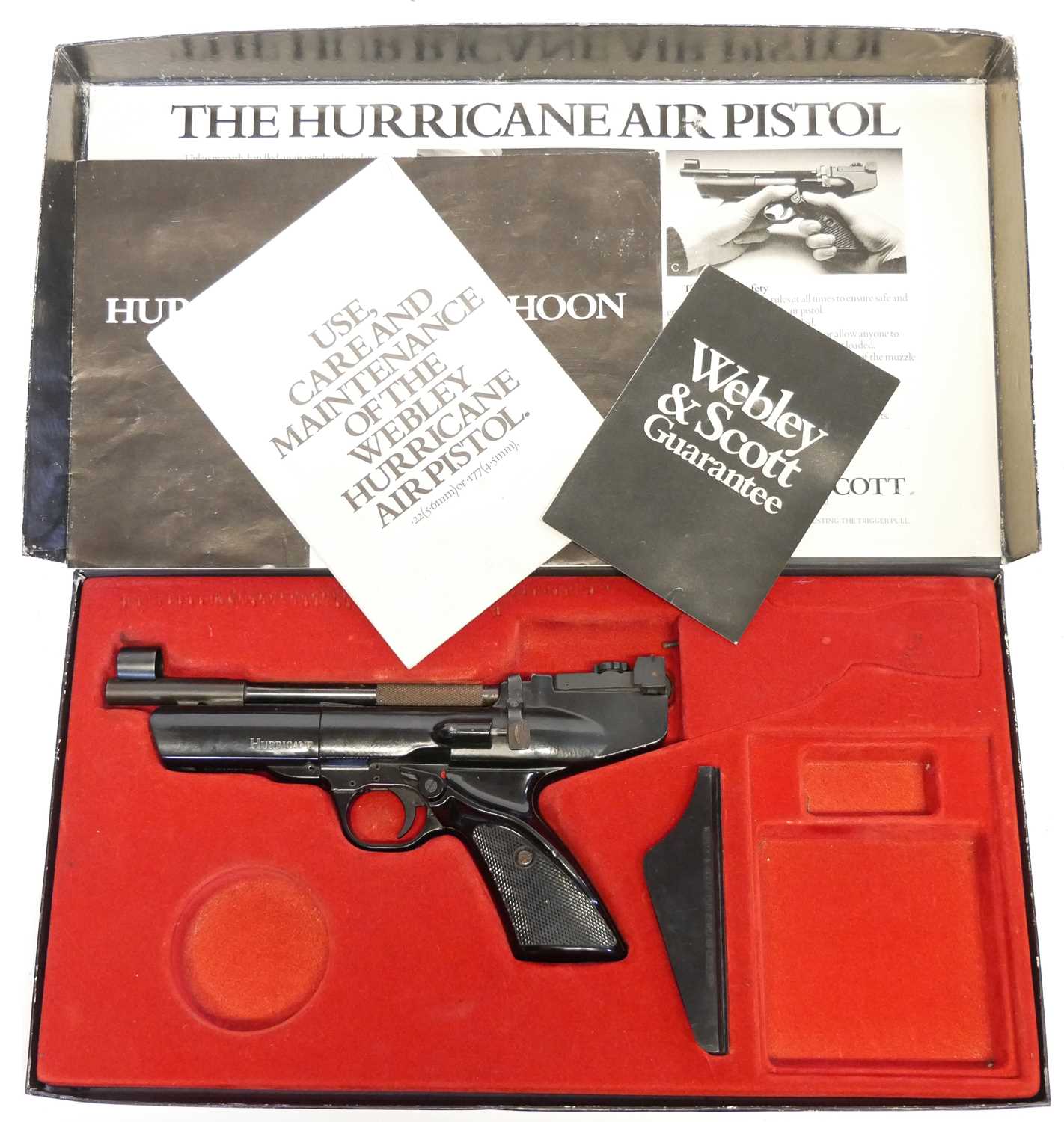 Webley Hurricane .177 air pistol, with 8inch barrel,