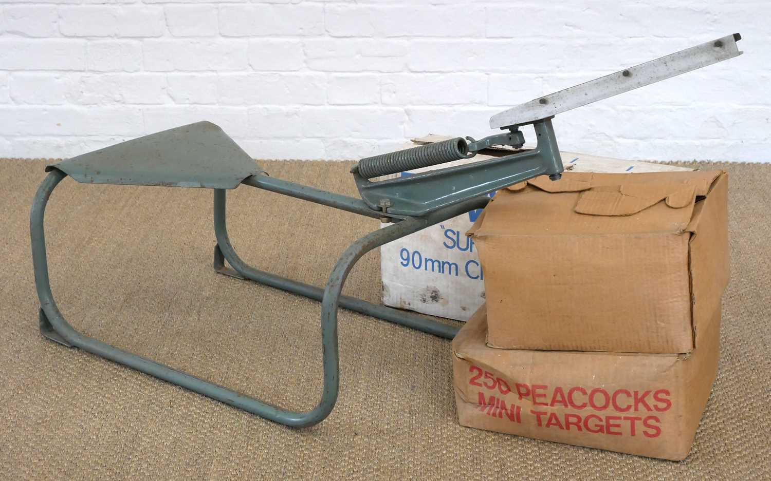 Lot 443 - Bowman small size clay pigeon trap, together