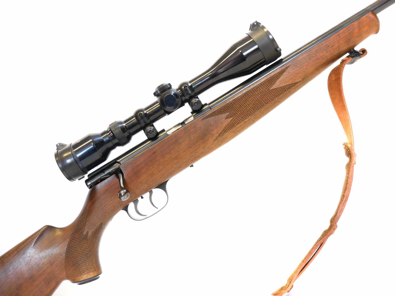 Krico .22lr bolt action rifle and moderator, serial