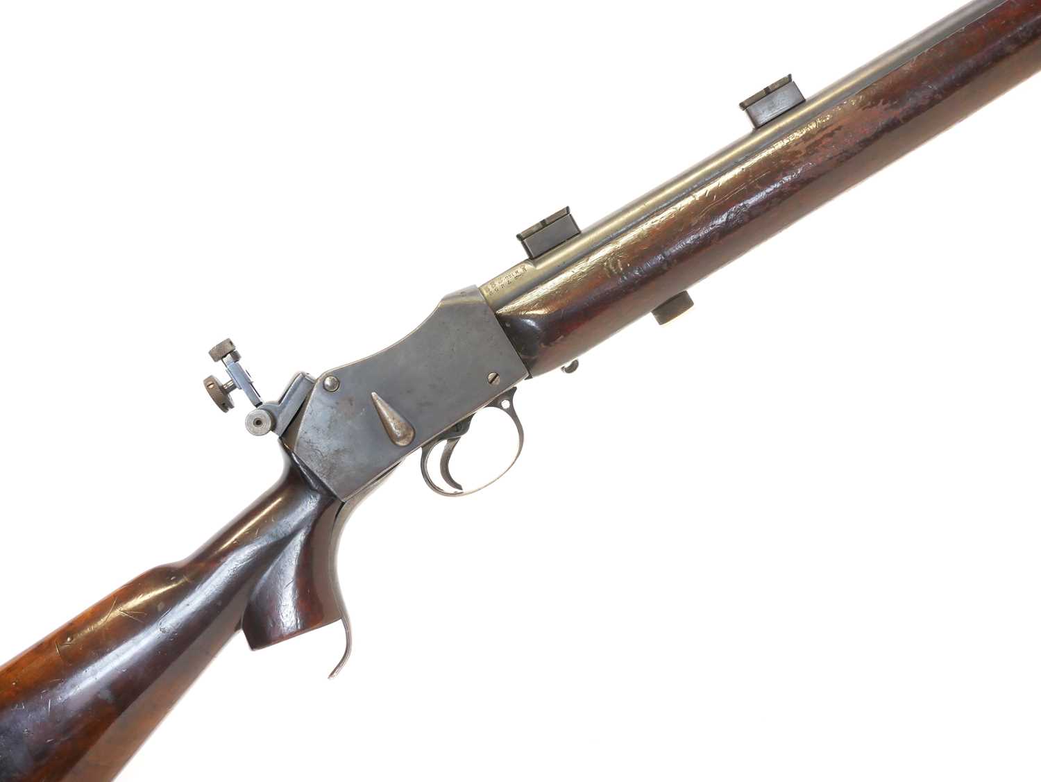 Lot 301 - T. Bland .22 Martini rifle with moderator,