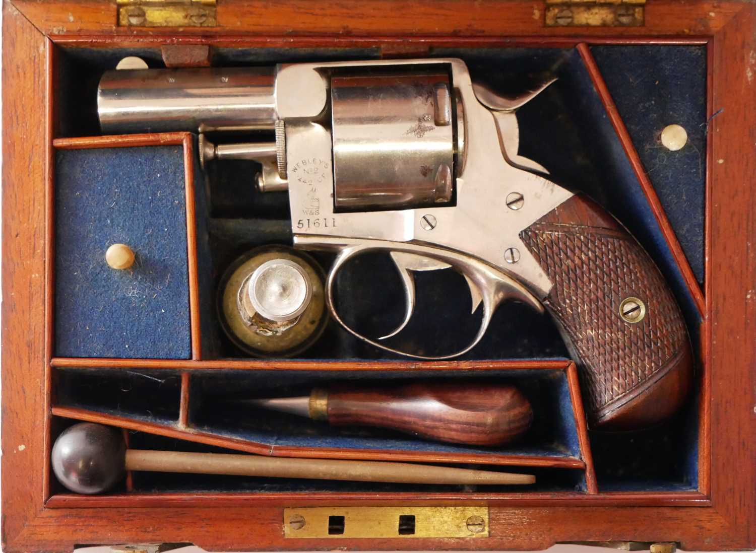 Lot 334 - Cased Trulock Brothers - Webley The British
