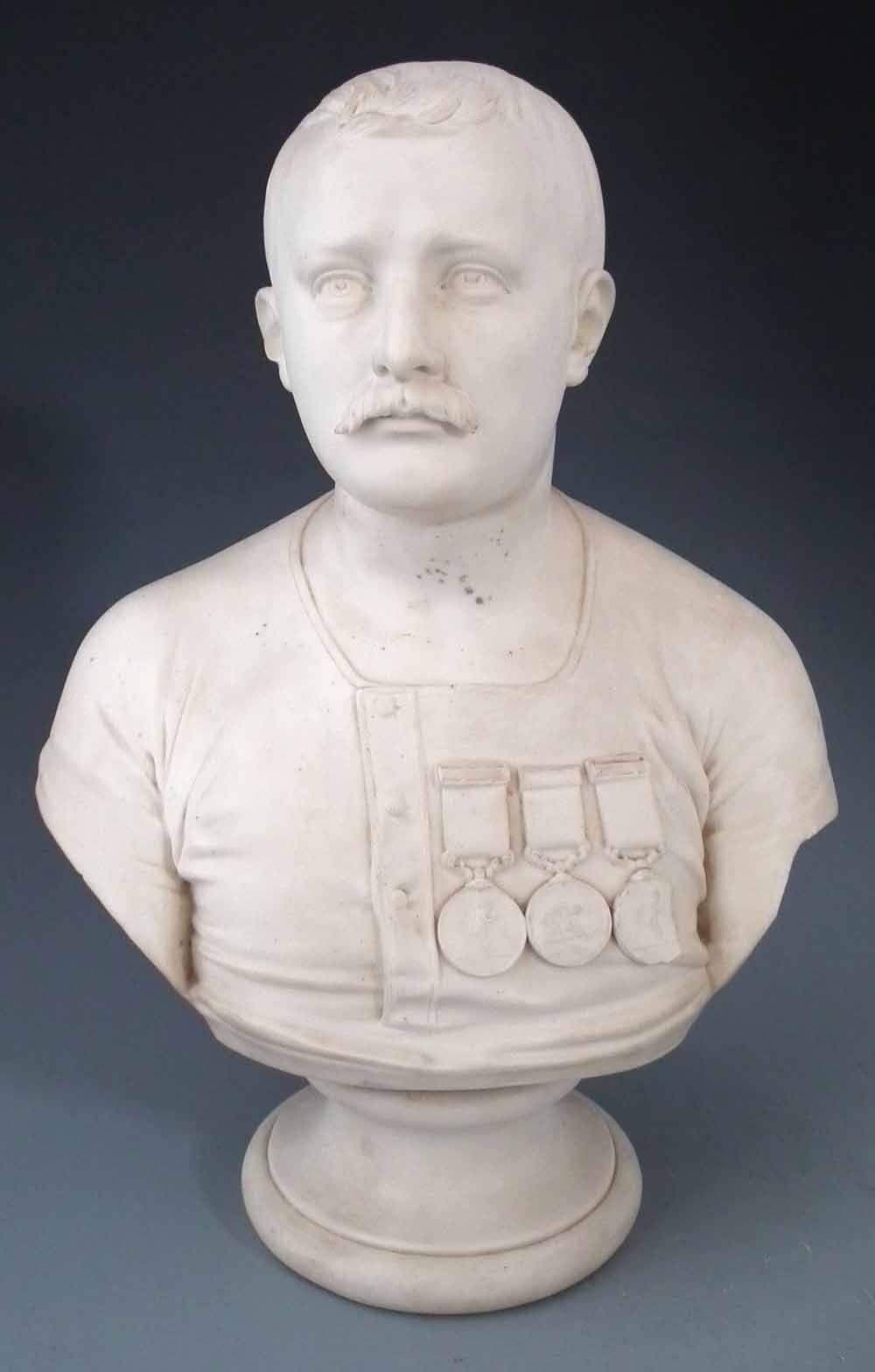 Lot 145 - Crapper parian bust of Captain Webb