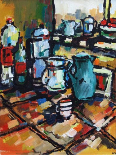 Lot 506 Olivia Pilling Kitchen Pots Acrylic