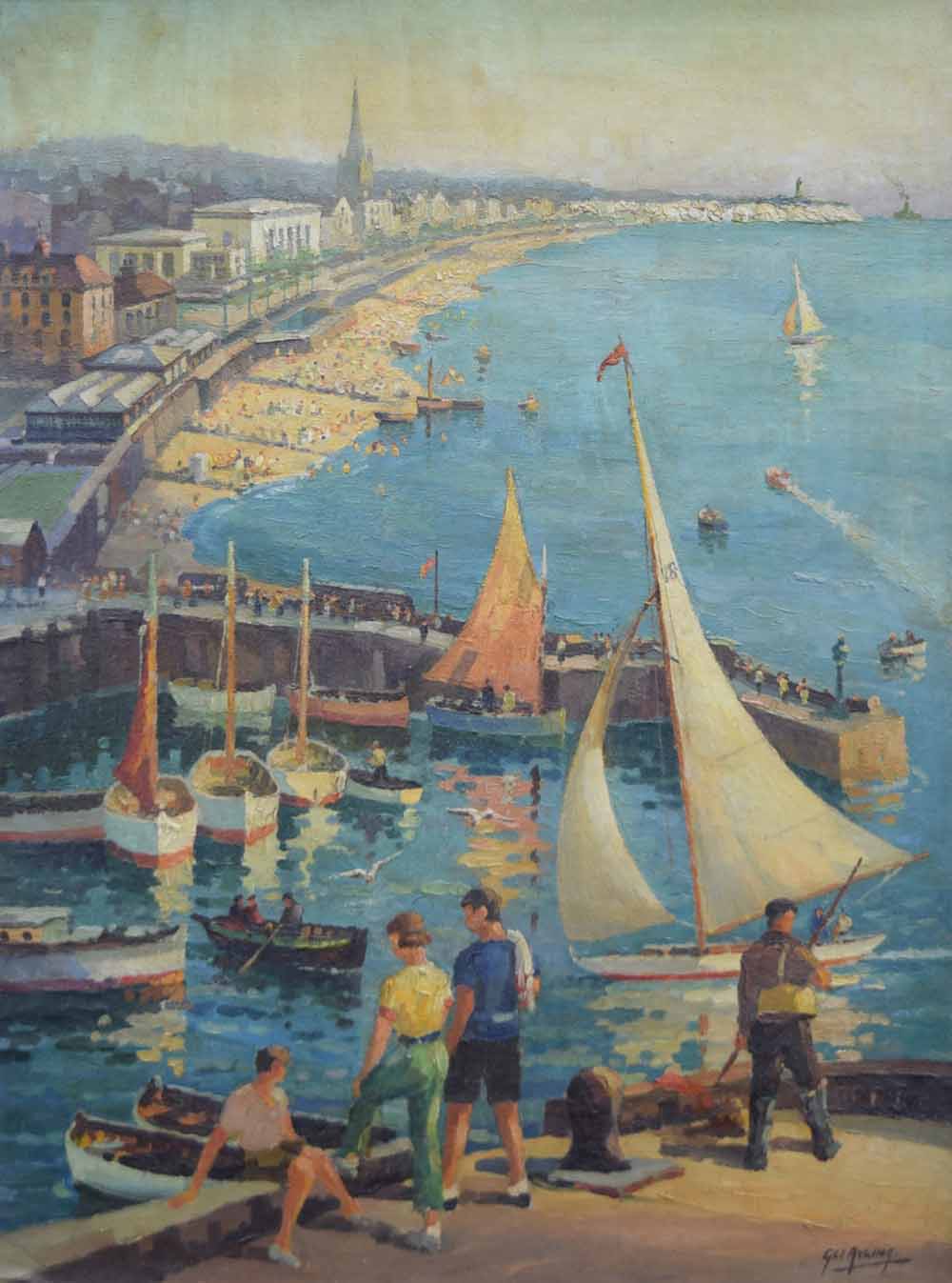 Lot 530 - George Ayling, Bridlington, oil.