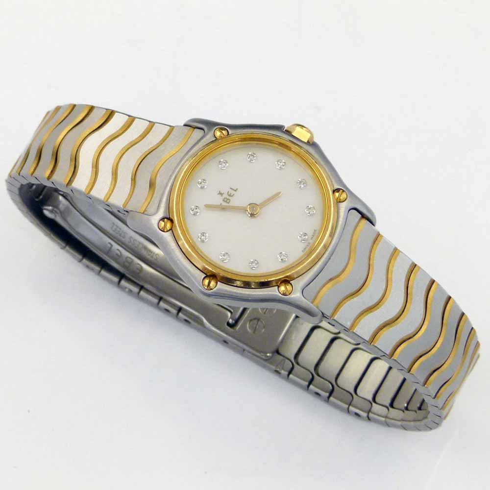 Lot 266 - A stainless steel and gold Ebel quartz