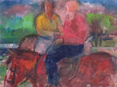 Lot 458 - Reg Gammon, Horse riding on the Isle of