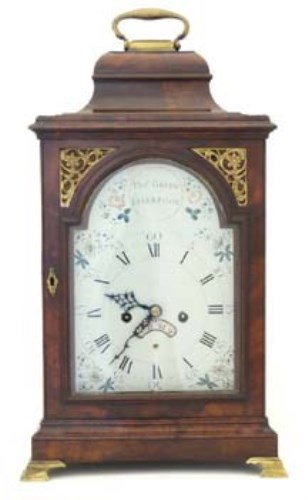 Lot 673 - Thos. Green bell top bracket clock.