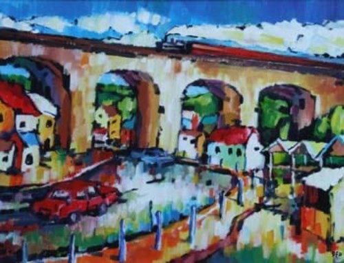 Lot 267 Olivia Pilling Todmorden Viaduct Acrylic