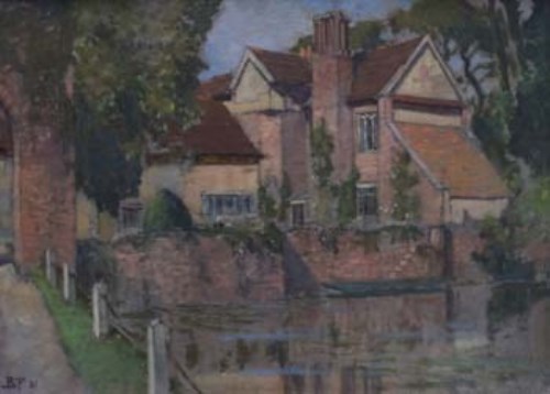 Lot 372 - Bertram Priestman, Parham Old Hall, oil.