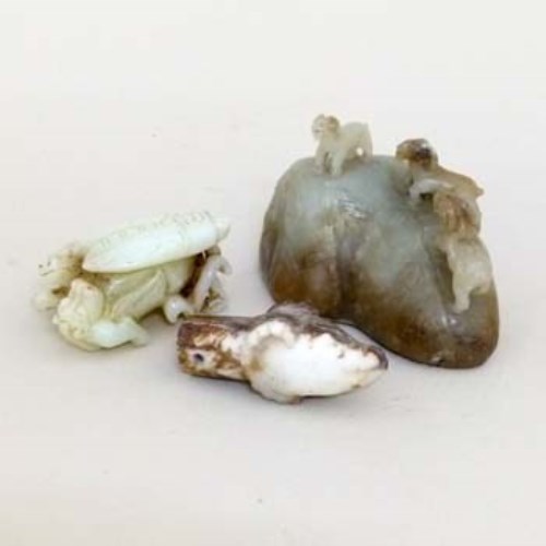 Lot 219 - Chinese carved jade boulder of mountain