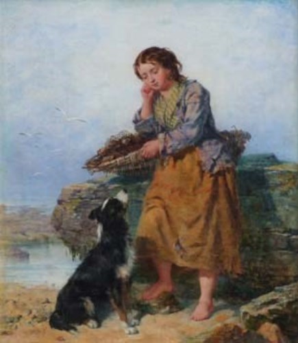 Lot 875 - Isaac Henzell, The Fishergirl, oil.