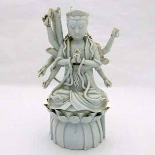 Lot 102 - Dehua figure of The Goddess Doumu.