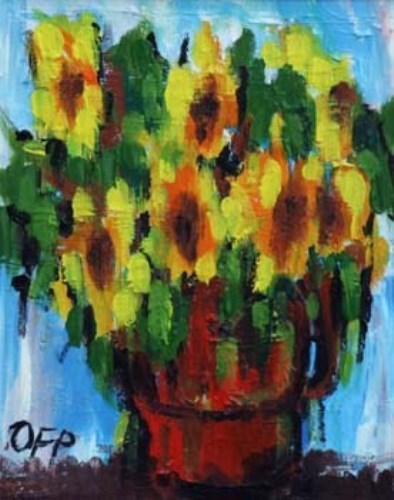 Lot 375 Olivia Pilling Sunflowers Oil