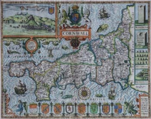Lot 626 - John Speed, Map of Cornwall