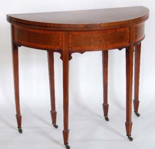 Lot 678 - Sheraton Revival card table
