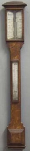 Lot 629 - Oak cased stick barometer.
