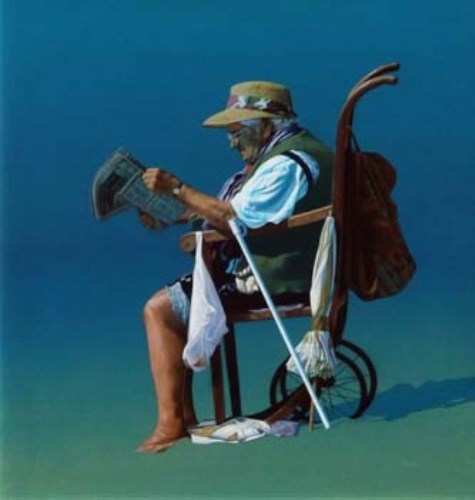 Lot 58 - Simon Cook, On the Beach, acrylic