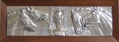 Lot 226 - Sporting wall plaque depicting jockey with