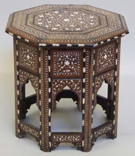 Lot 720 - Islamic octagonal coffee table.