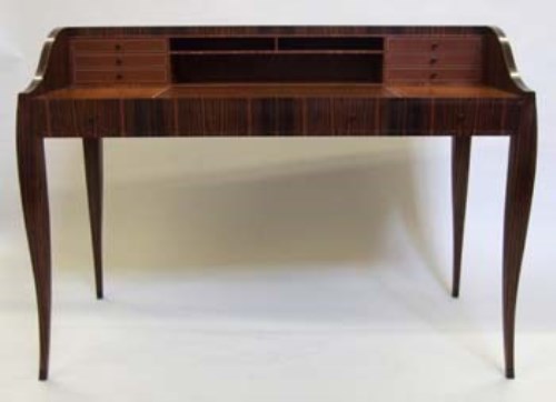 Lot 491 - Silverlining Art Deco style writing desk