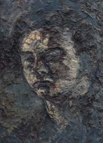 Lot 15 - Adrian Johnson, self portrait, oil