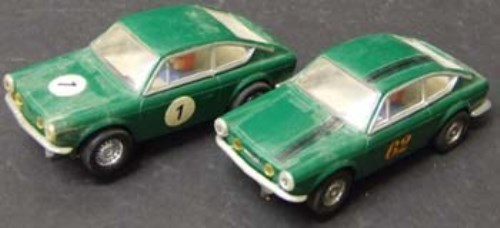 Lot 219 - Two Spanish Scalextric C42 Fiat 850 TC