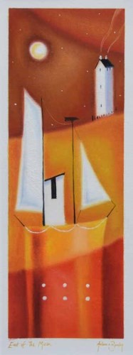 Lot 474 - Adam Barsby, East of the Moon, acrylic.