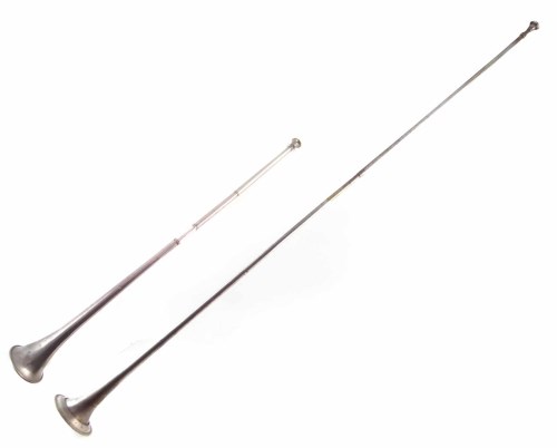 Lot 21 - Two straight fanfare trumpets