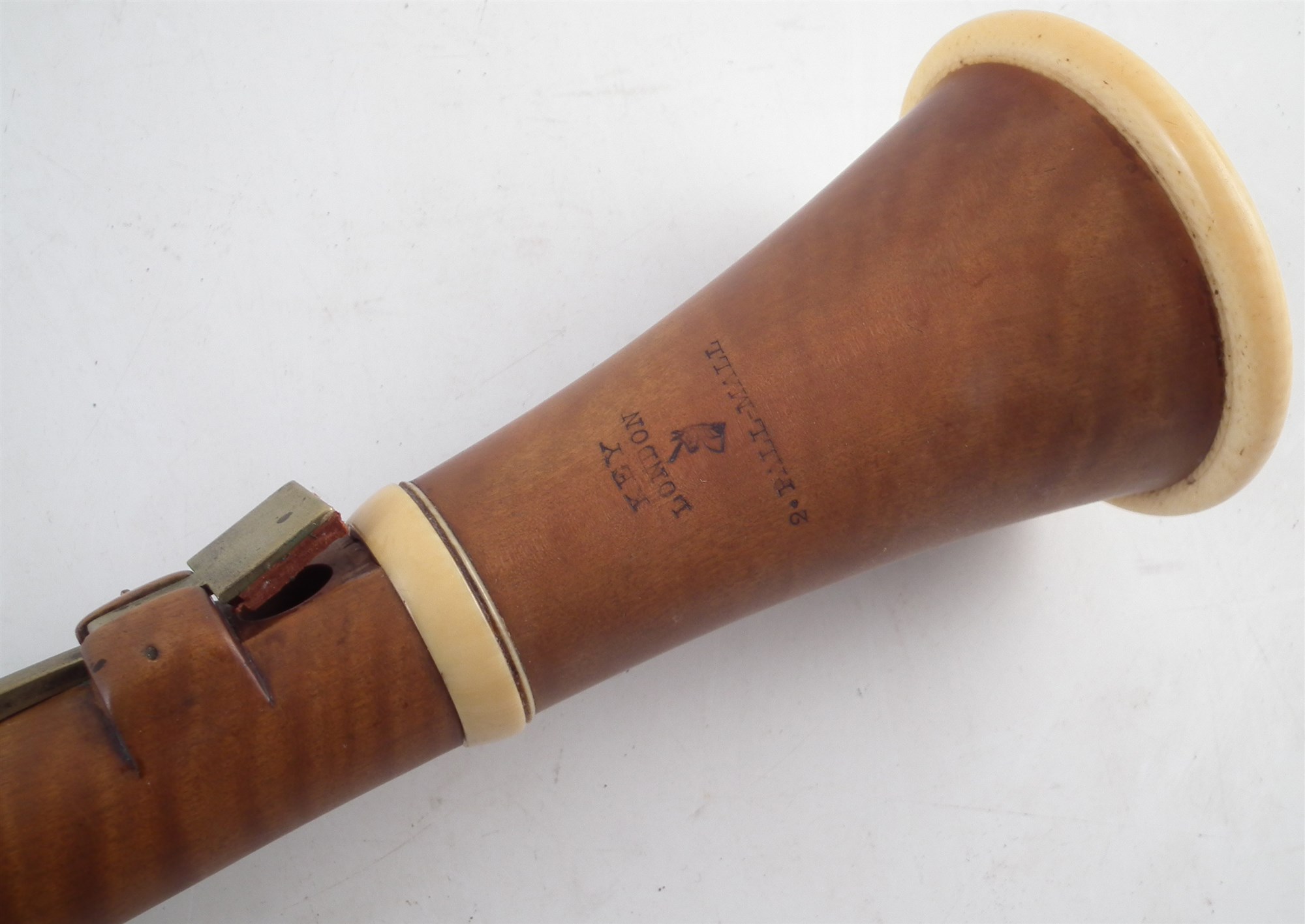 Lot 120 - Boxwood clarinet by Key London c.1850, with