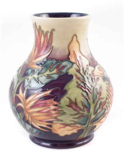 Lot 227 - Moorcroft Burdock pattern vase,