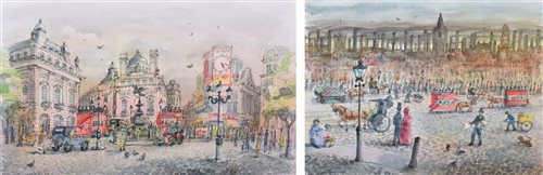 Lot 293 - Albin Trowski, London views, watercolours