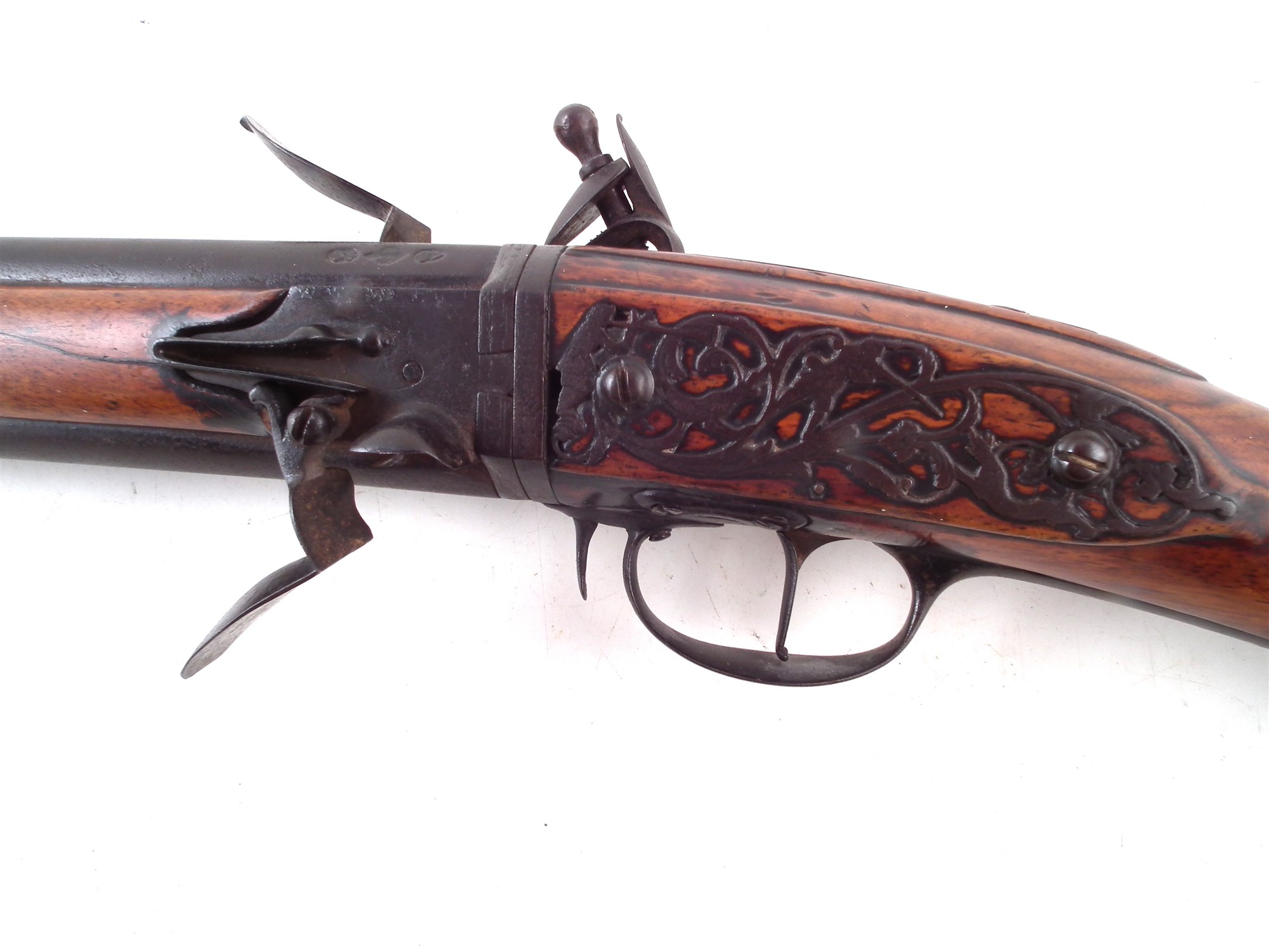 Lot 128 - Flintlock Wender double gun