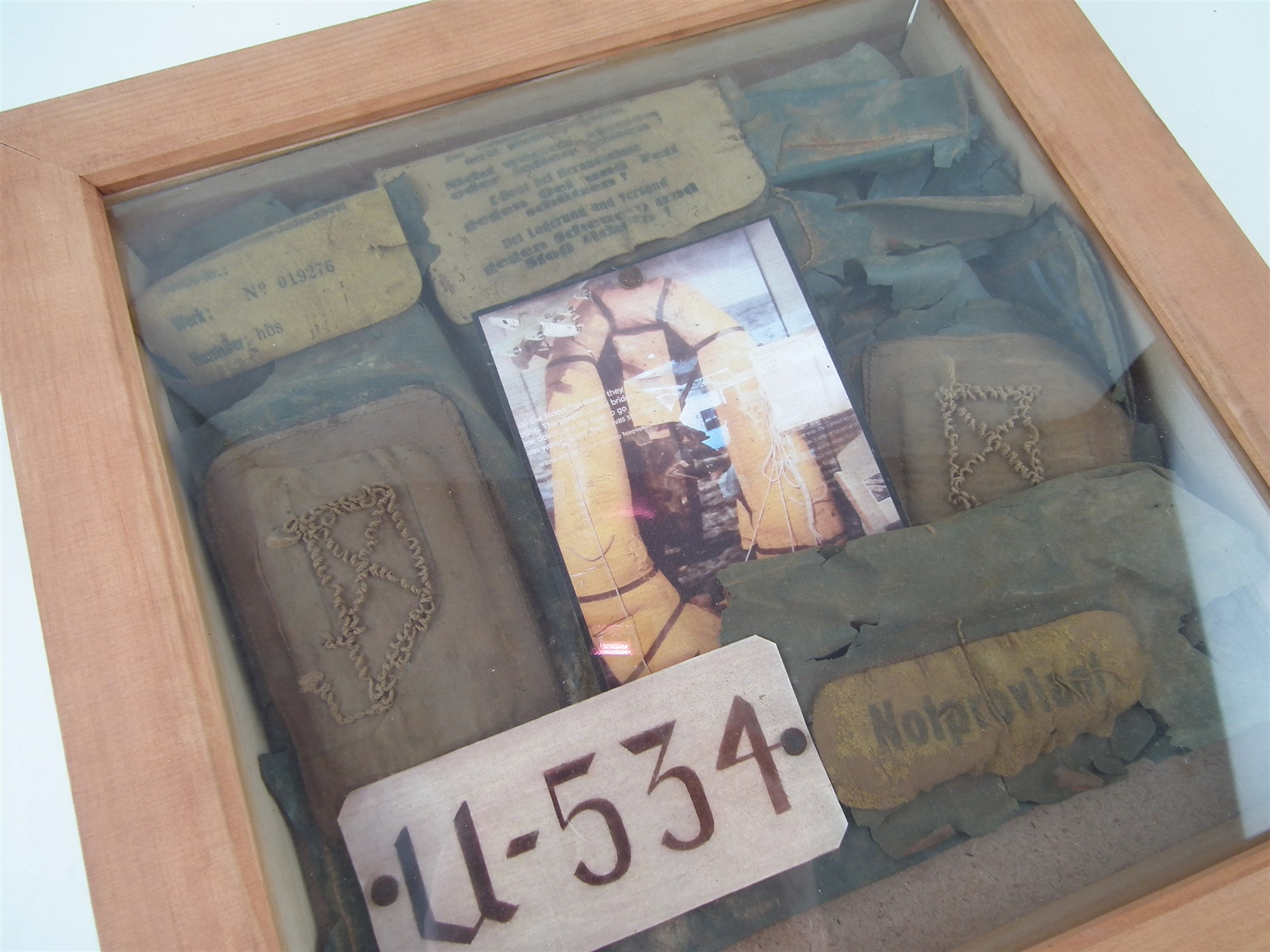 Lot 64 - WW2 German U-Boat life jacket relics from